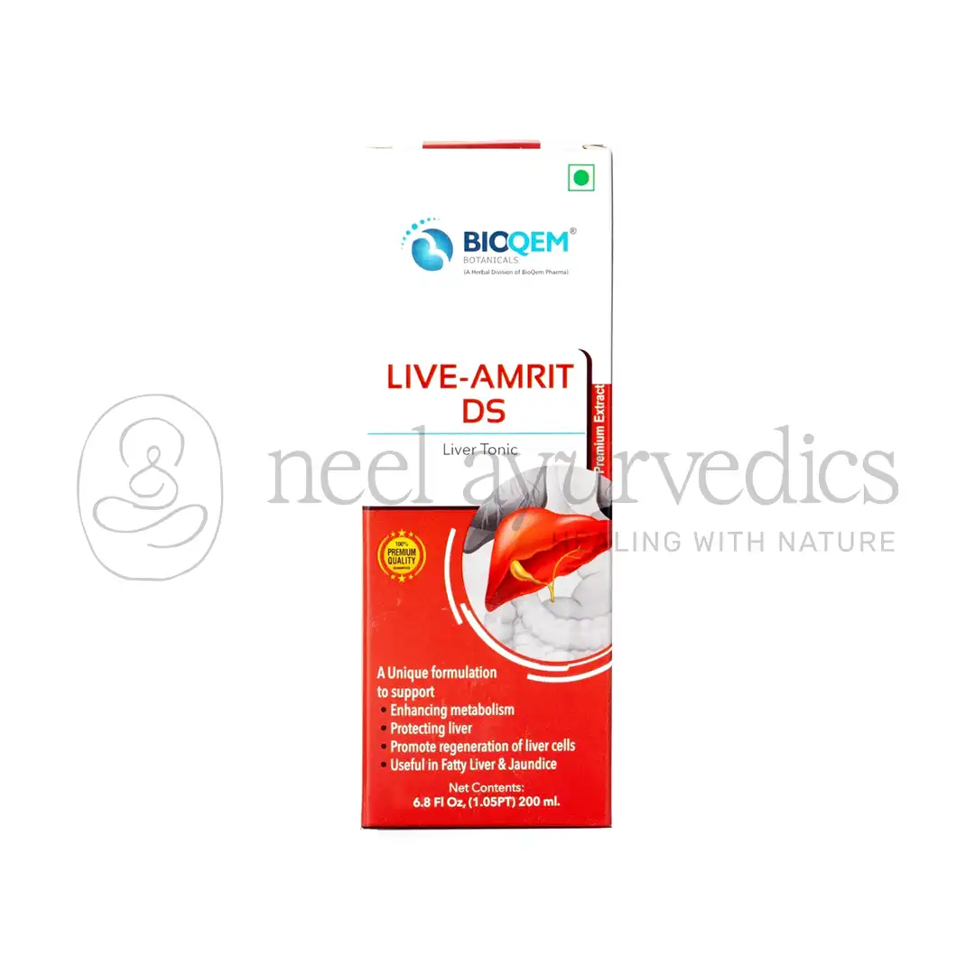 Bioqem Live - Amrit DS Syrup - 200ml | Liver Tonic | Neel Ayurvedics
